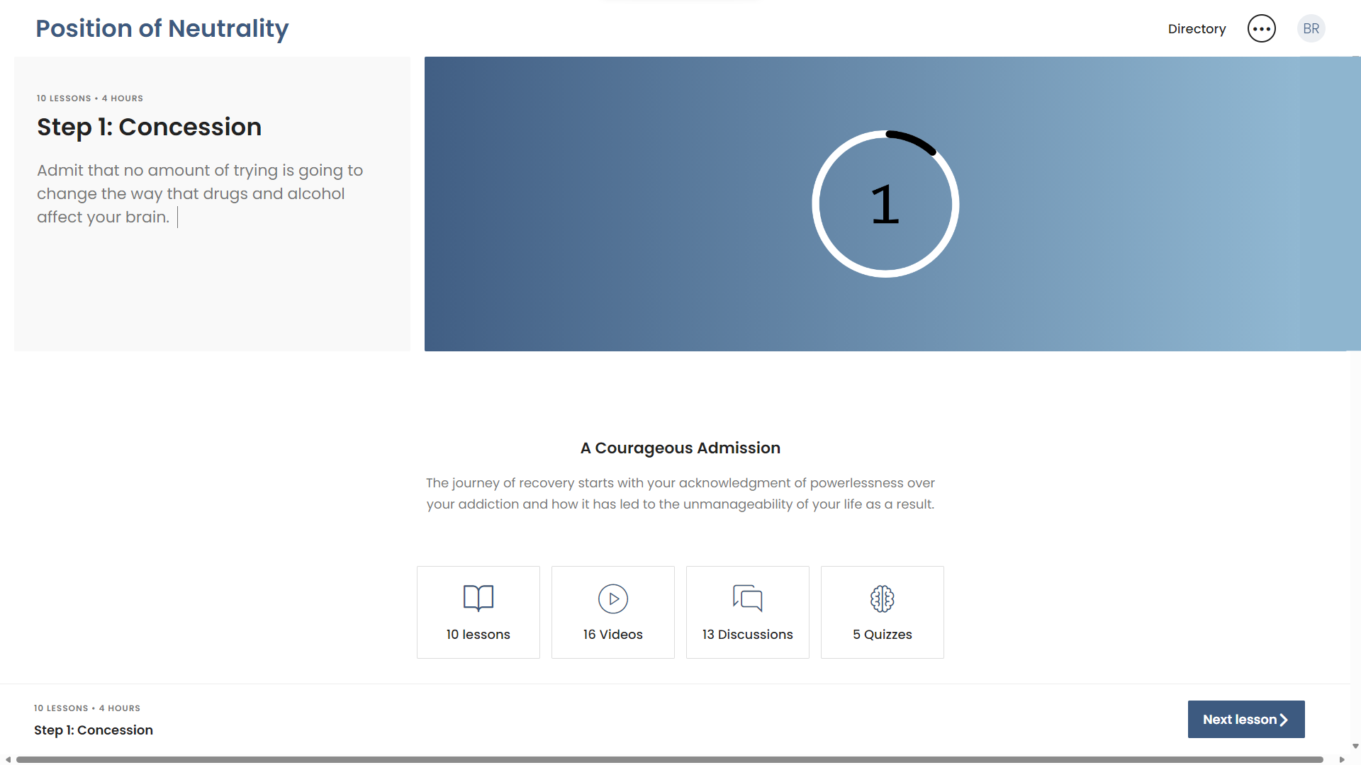 Interactive Step Experience - Position of Neutrality